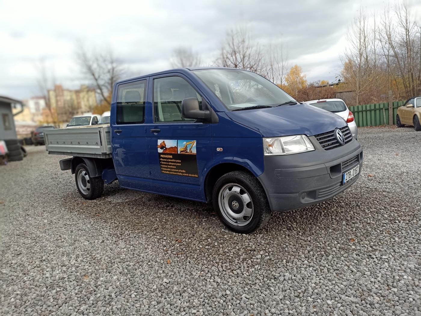 Volkswagen Transporter 2.5TDi96KW,6MÍST,KLIMA,WEBASTO valník - valník ...